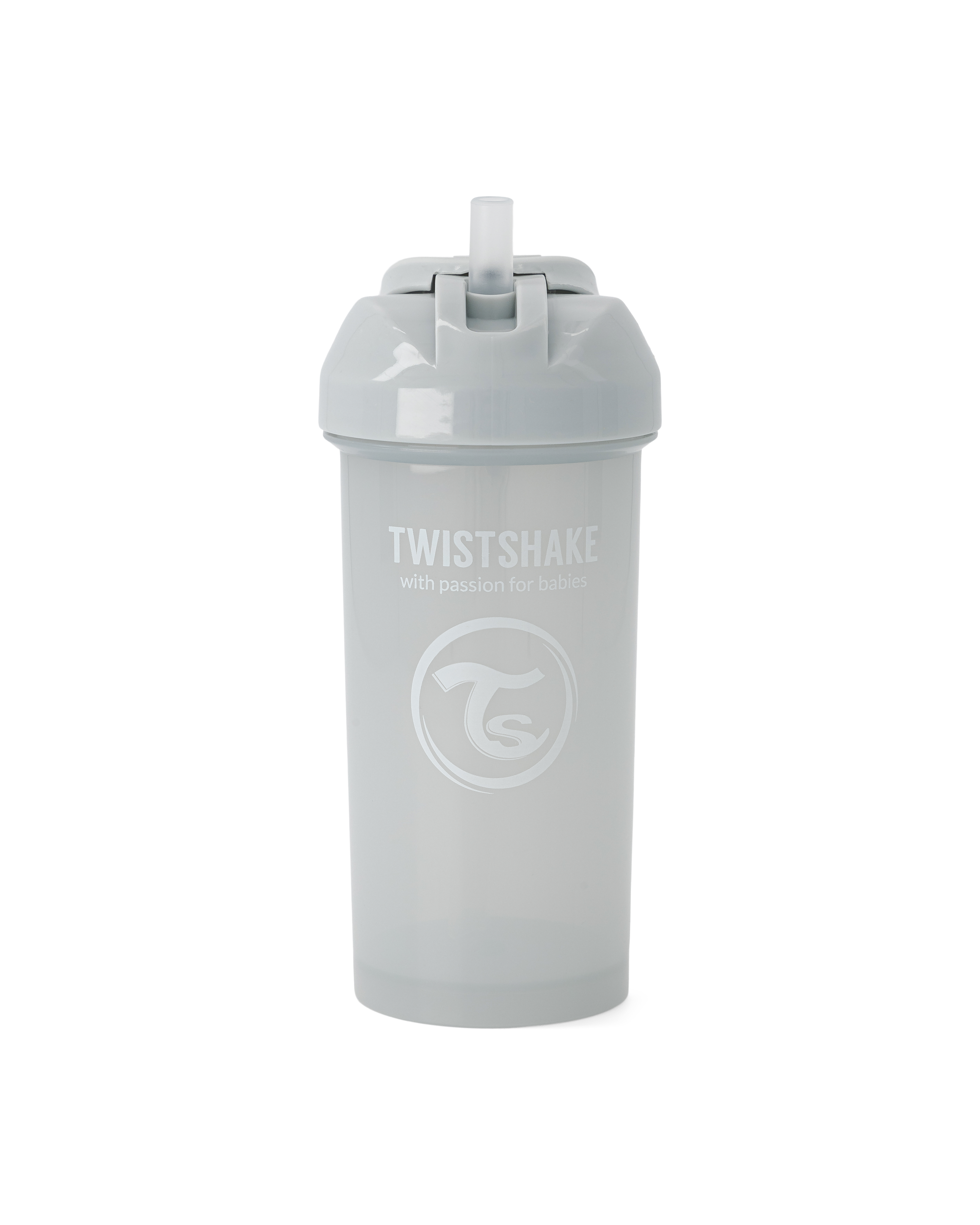 Straw Cup 360 ml | Spill-proof - light grey - Twistshake