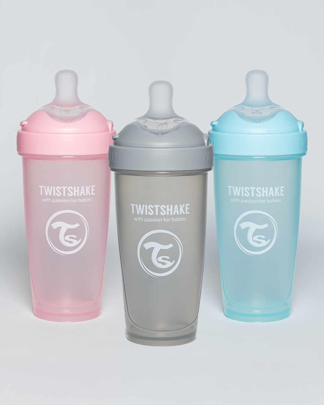 Pro Double Baby Bottle Anti-Colic 330 ml 3-pack Mix • Twistshake