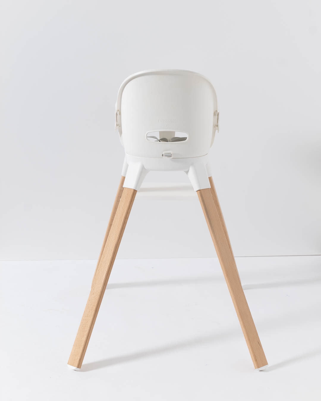Barnstol med bricka | Hög matstol för barn - vit - Twistshake